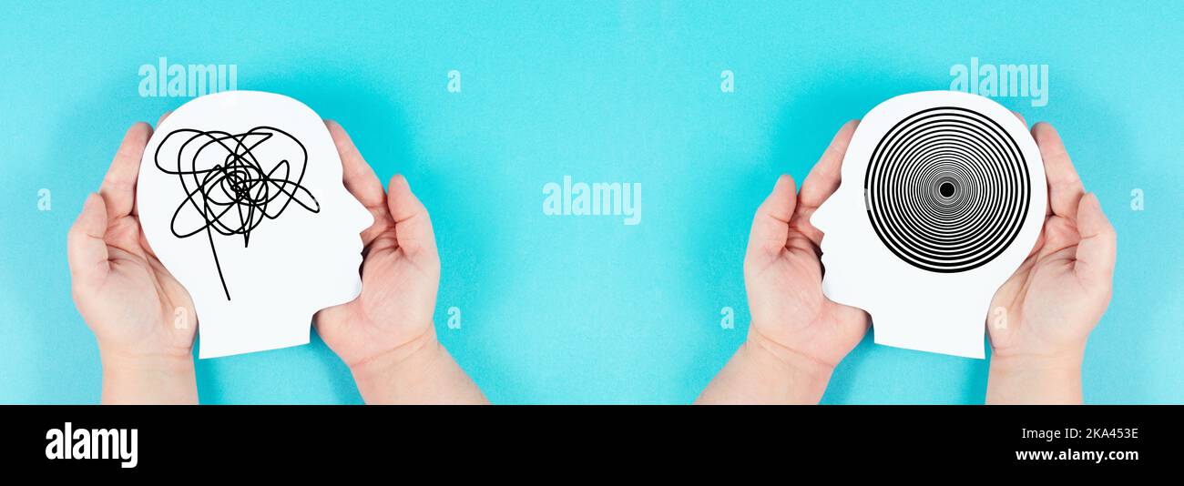 Head with a clear target, strait mind for simple solution, creative ...