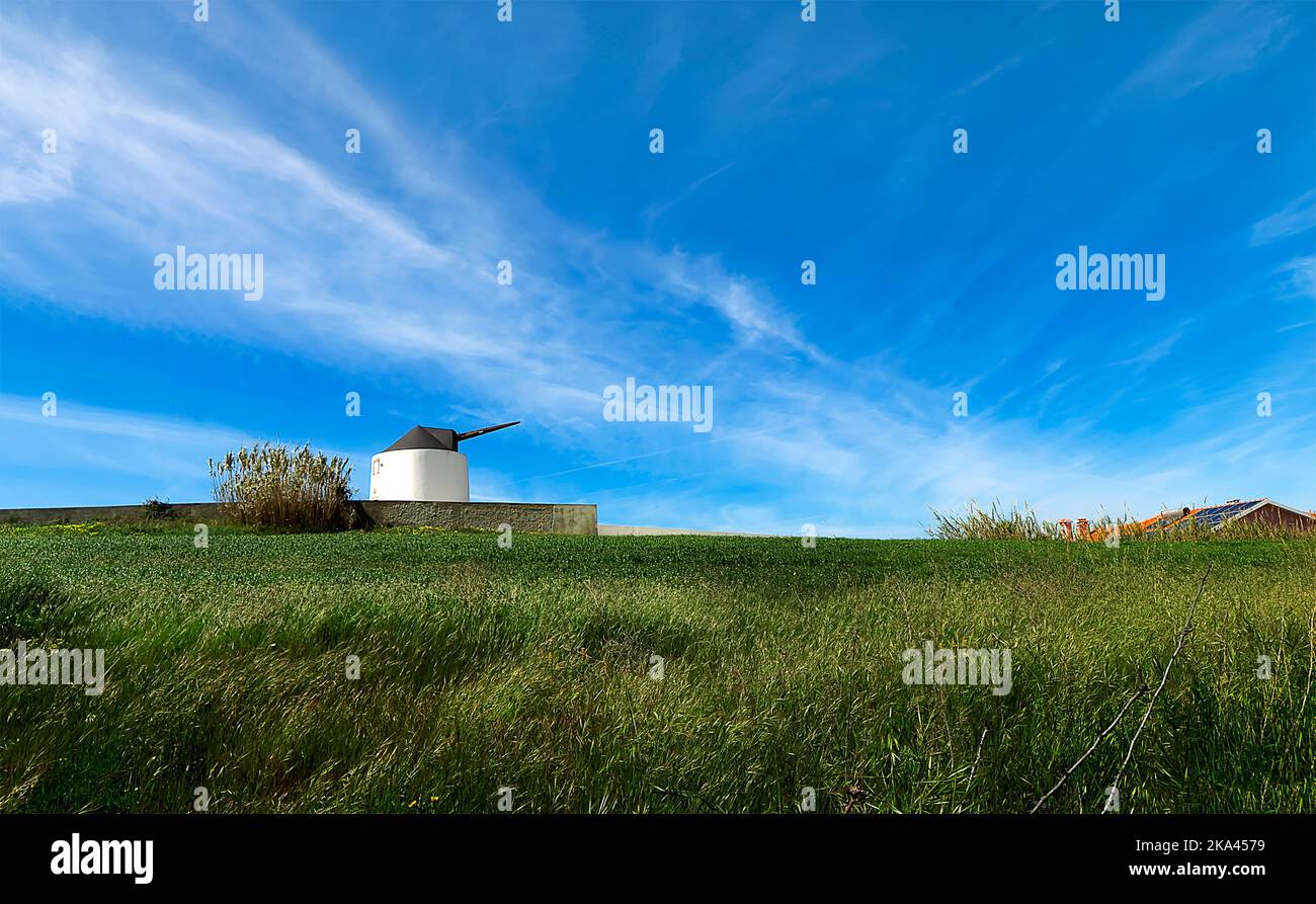 Windmill on hill field hi-res stock photography and images - Alamy
