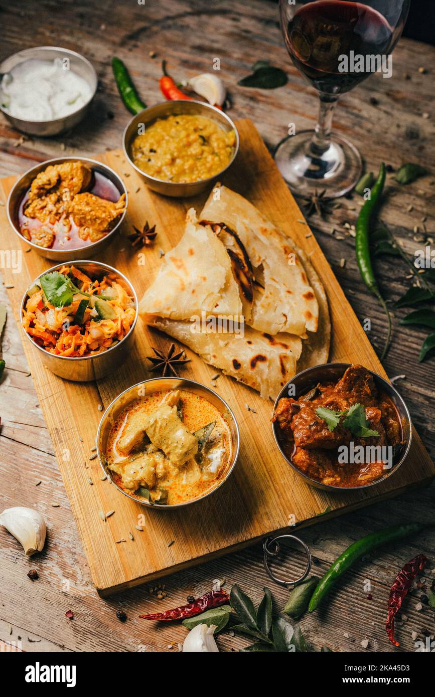 Indian food photography at restaurant Stock Photo - Alamy