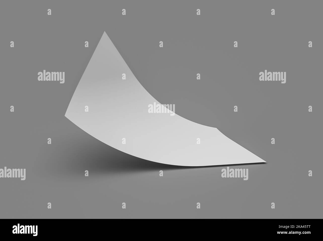 A 3D rendering of an A4 format paper isolated on a white background ...