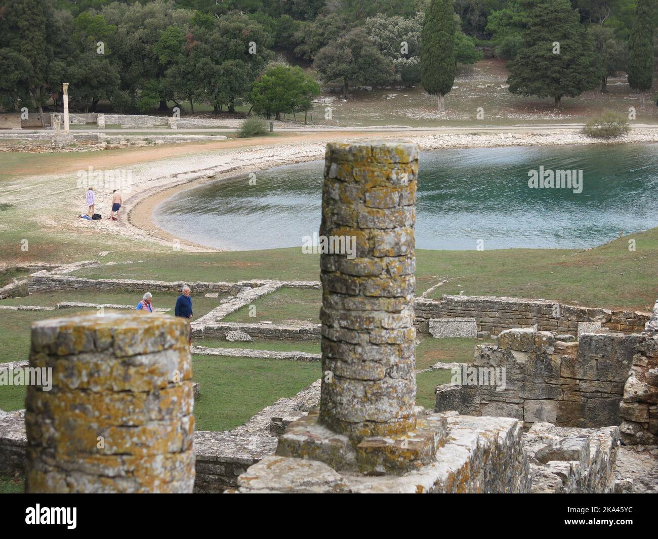 Byzantine Castrum; view of Dobrika Bay and the well-preserved 1st ...