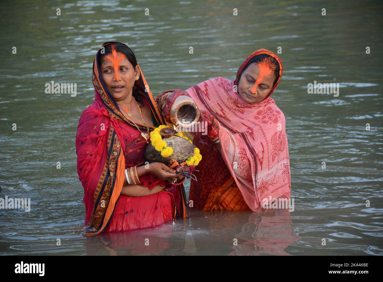 India, 31/10/2022, Chhath puja is dedicated to the sun god Surya. The ...