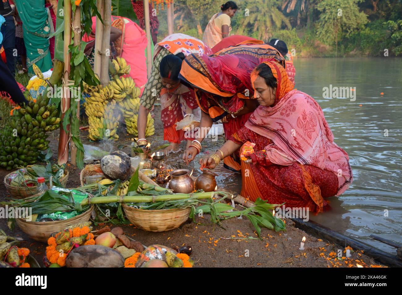 India, 31/10/2022, Chhath puja is dedicated to the sun god Surya. The ...