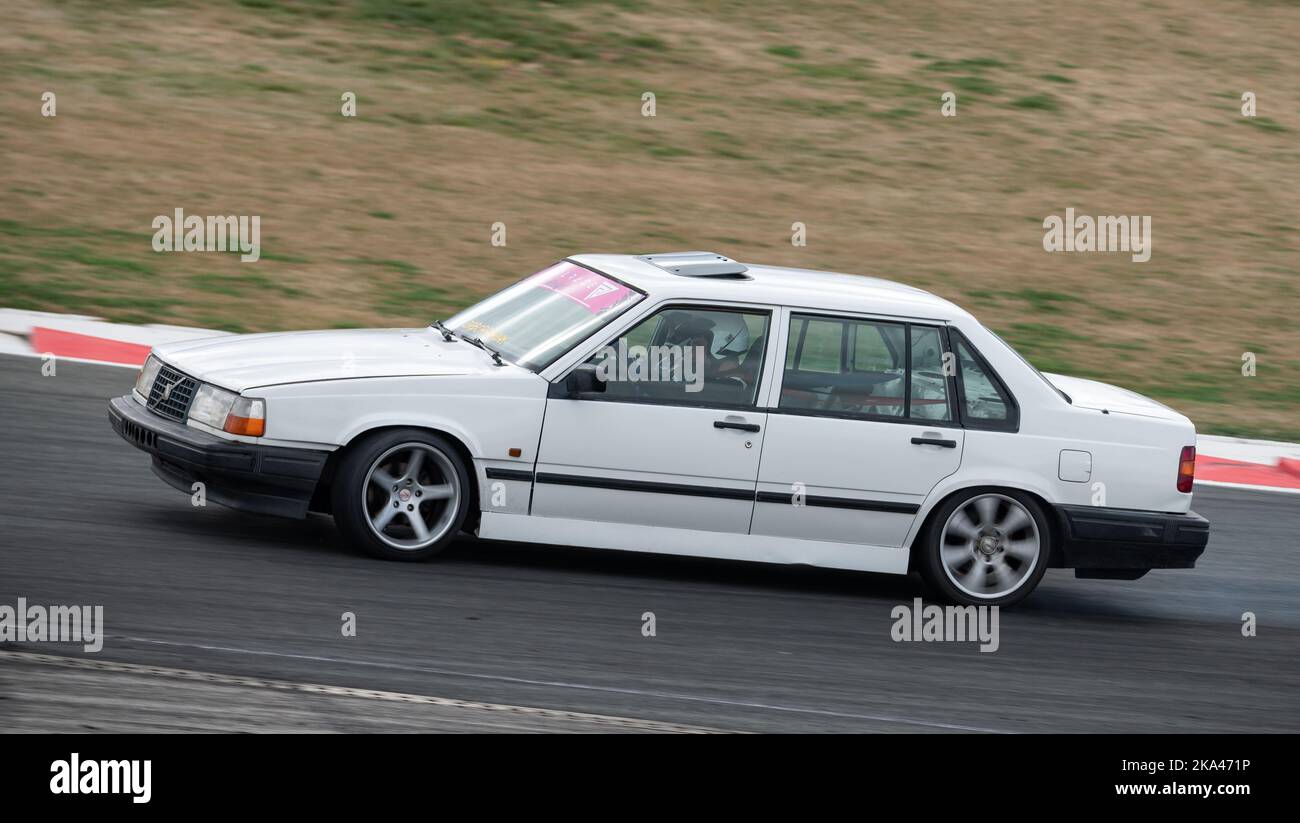 Volvo 940 drifting on the racing circuit Stock Photo - Alamy