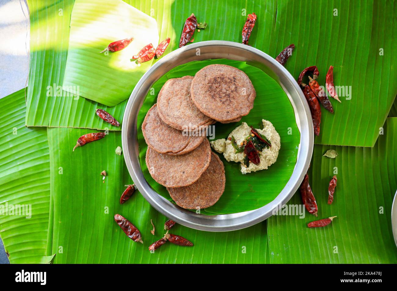 south indian famous breakfast raagi Stock Photo - Alamy