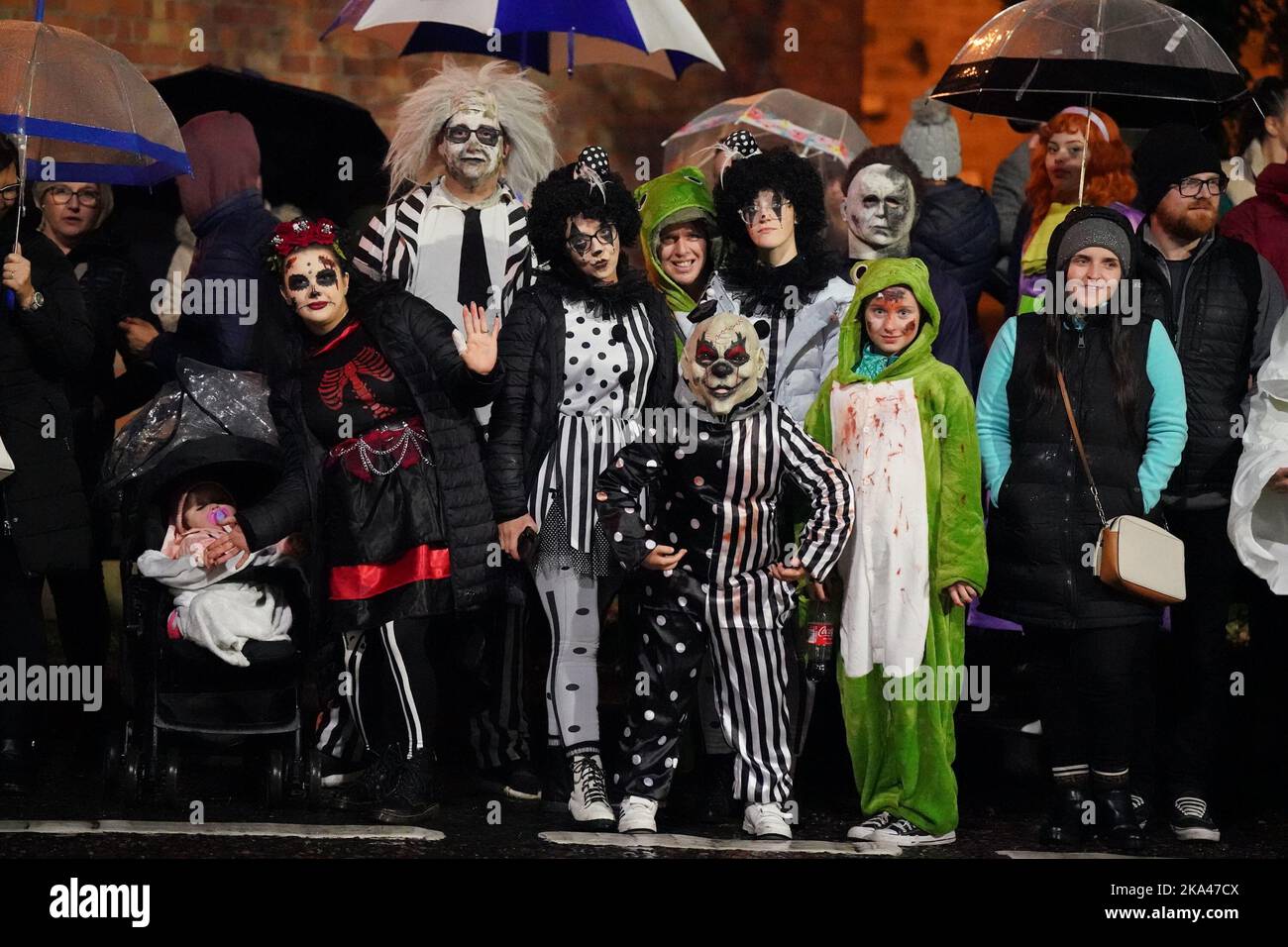 People during the Derry Halloween parade in Londonderry. Picture date ...