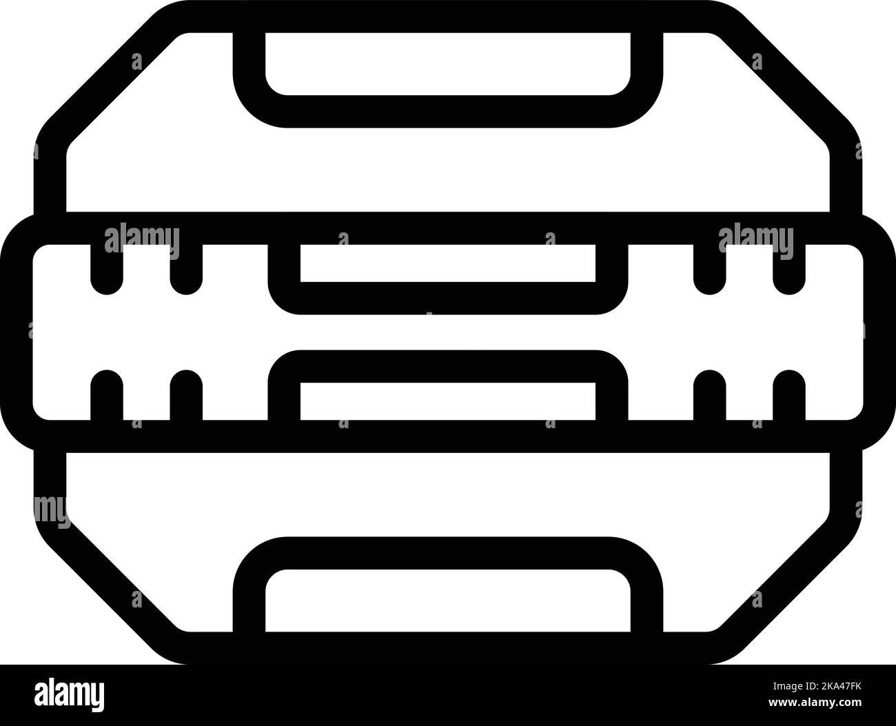 Container lunch box icon outline vector. School meal. Snack break Stock ...