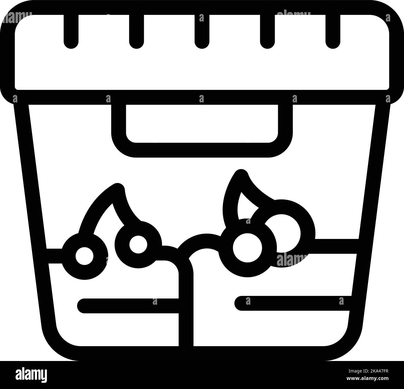 Fruit box icon outline vector. Meal food. Kid snack Stock Vector Image ...