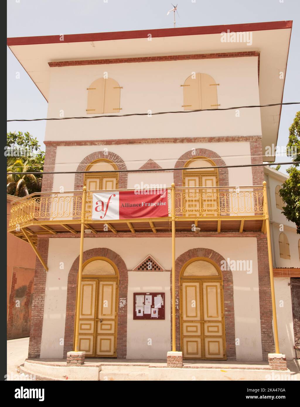Colonial Style house (Alliance Francaise), Jacmel, Haiti. Jacmel is an ...