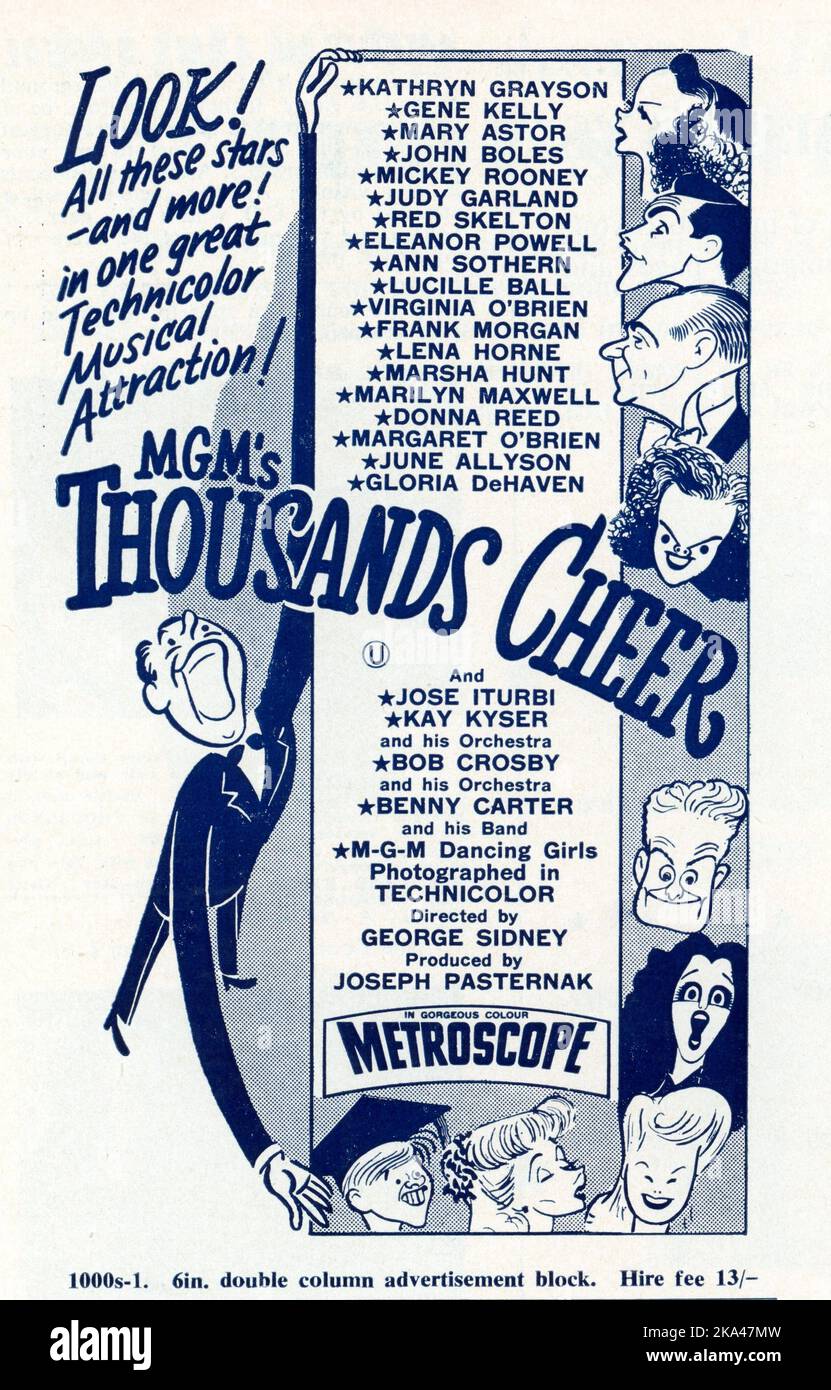 Ad Block with art by AL HIRSCHFELD from 1955 re-issue in Metroscope of ...