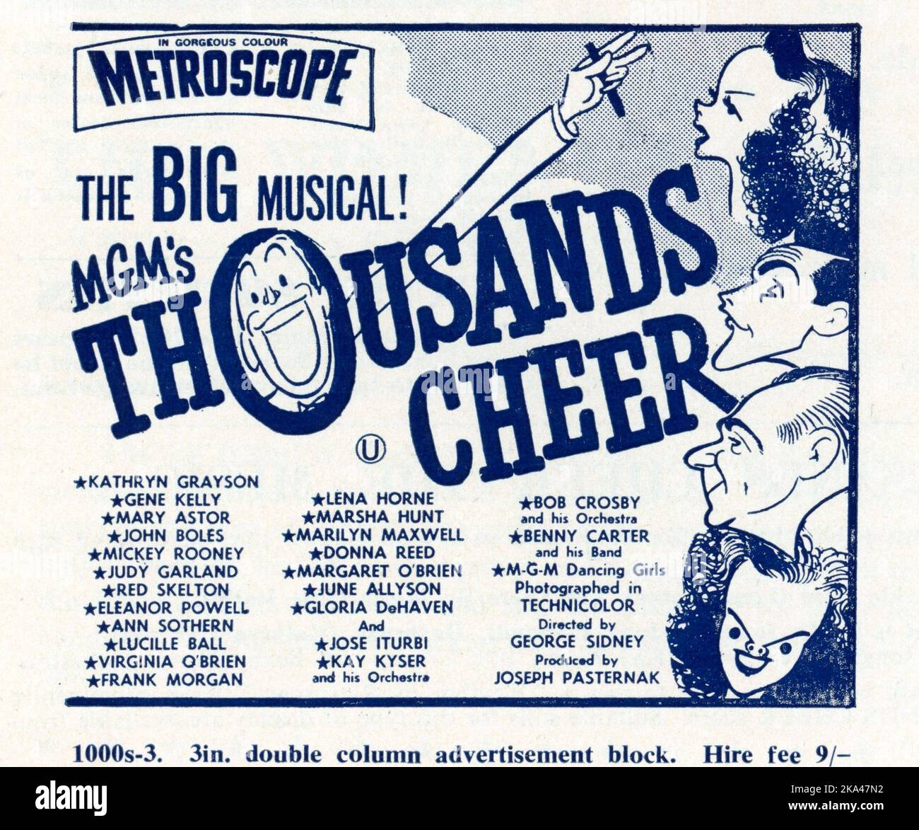 Ad Block with art by AL HIRSCHFELD from 1955 re-issue in Metroscope of ...