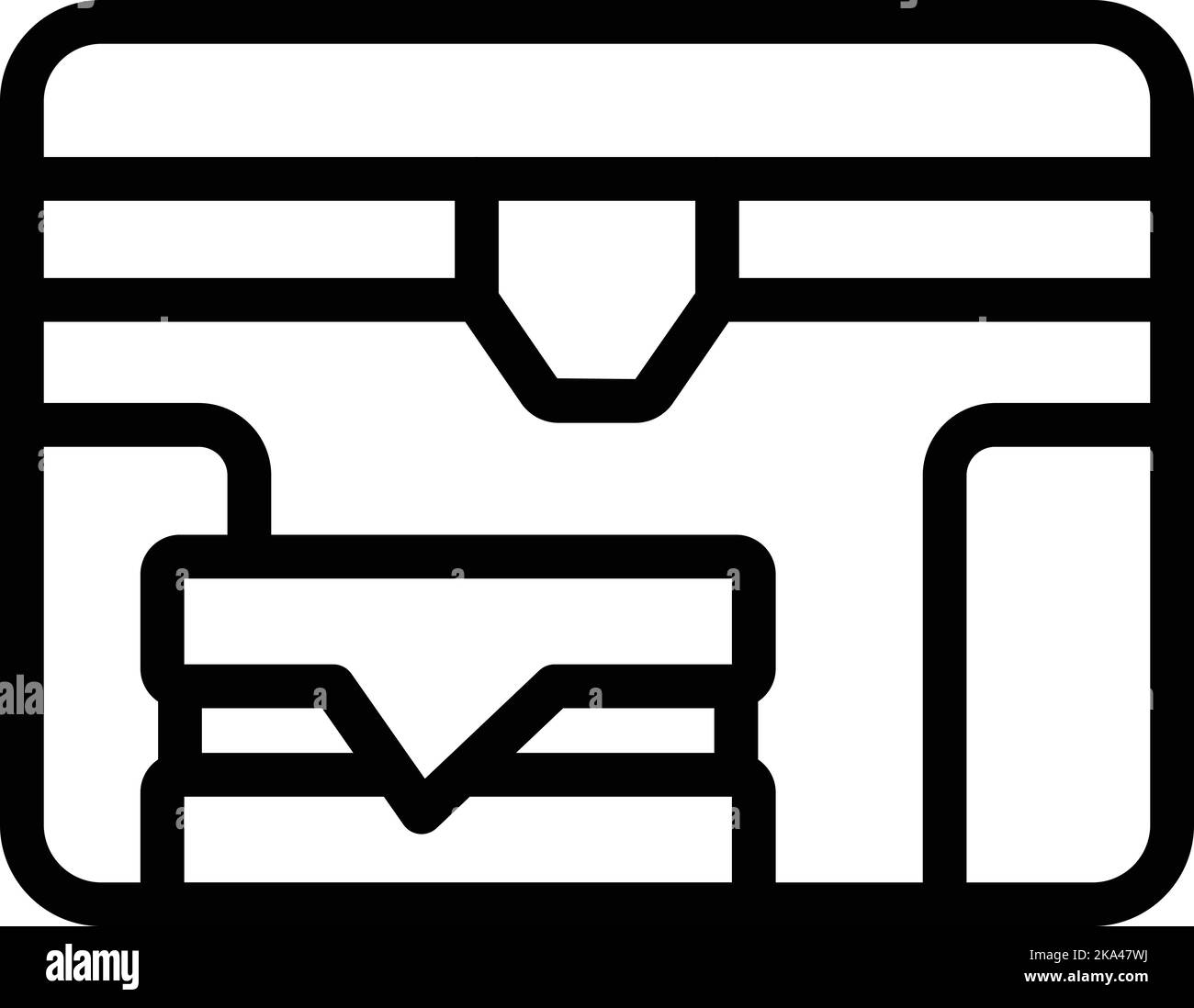 Plastic food box icon outline vector. Snack container. School meal ...