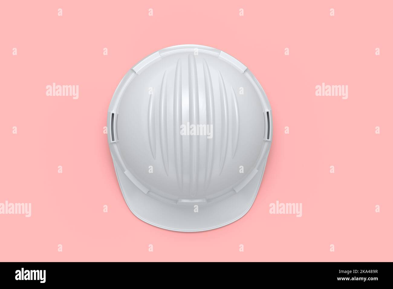 Safety helmet or hard cap on pink background. 3d render and ...