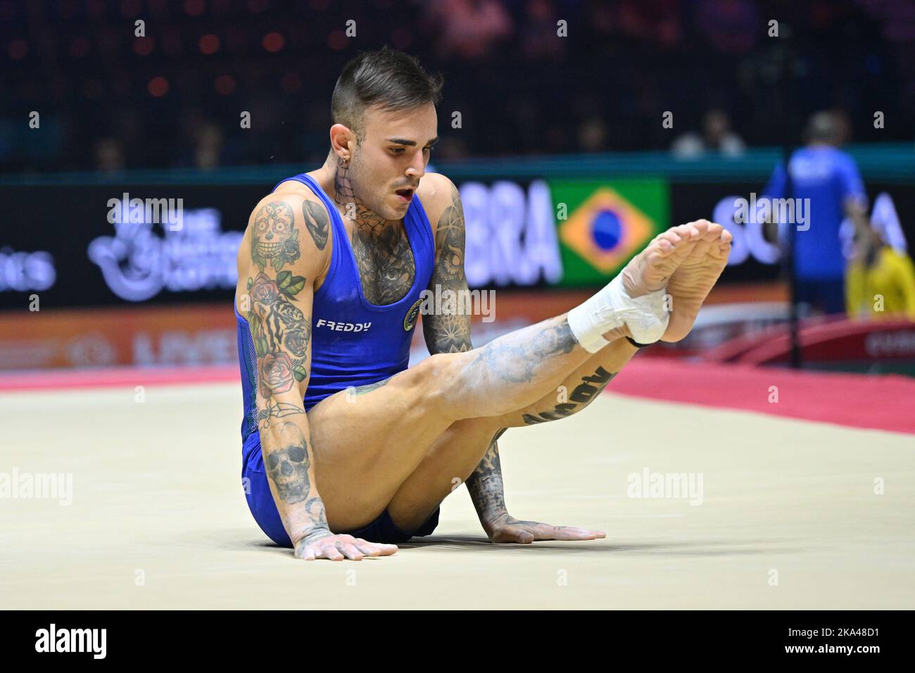 M&S Bank Arena, Liverpool, Italy, October 31, 2022, Nicola Bartolini (ITA) floor during Artistic ...