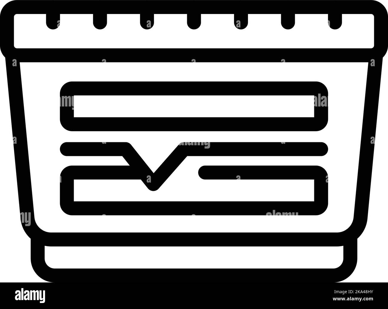 Meal container icon outline vector. School box. Kid food Stock Vector ...