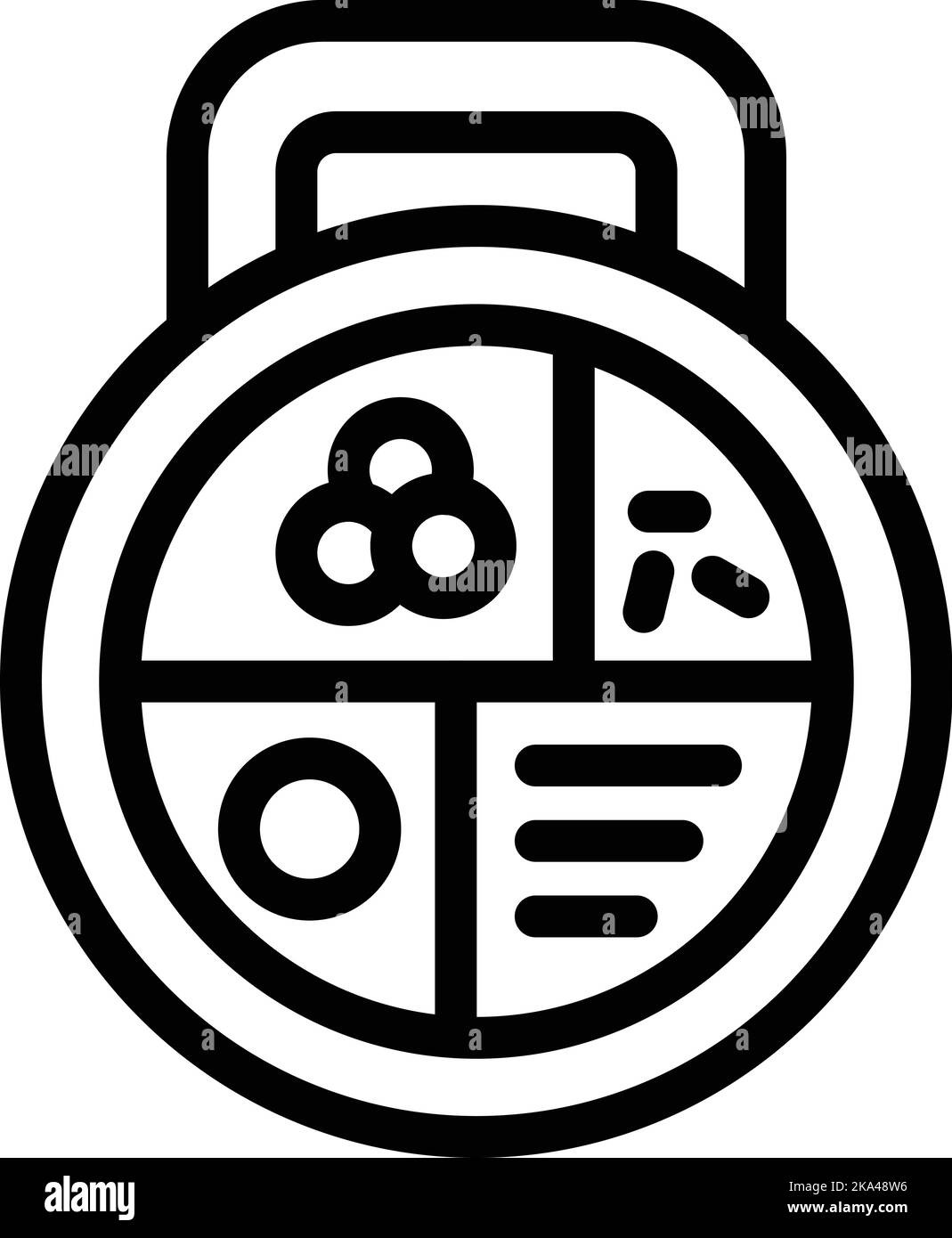 Food container icon outline vector. School meal. Snack break Stock ...