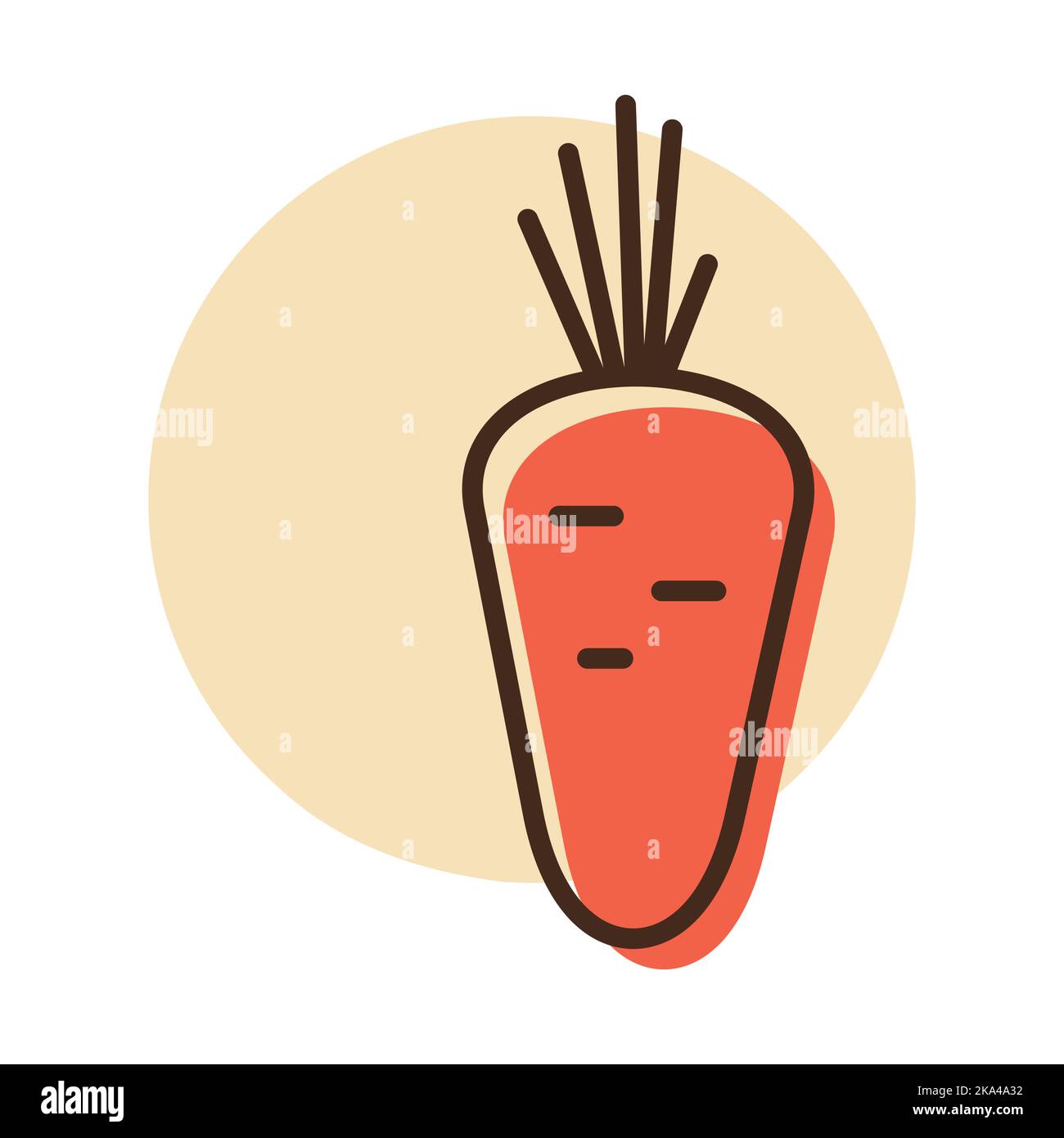 Carrot isolated design vector icon. Vegetable sign. Graph symbol for ...