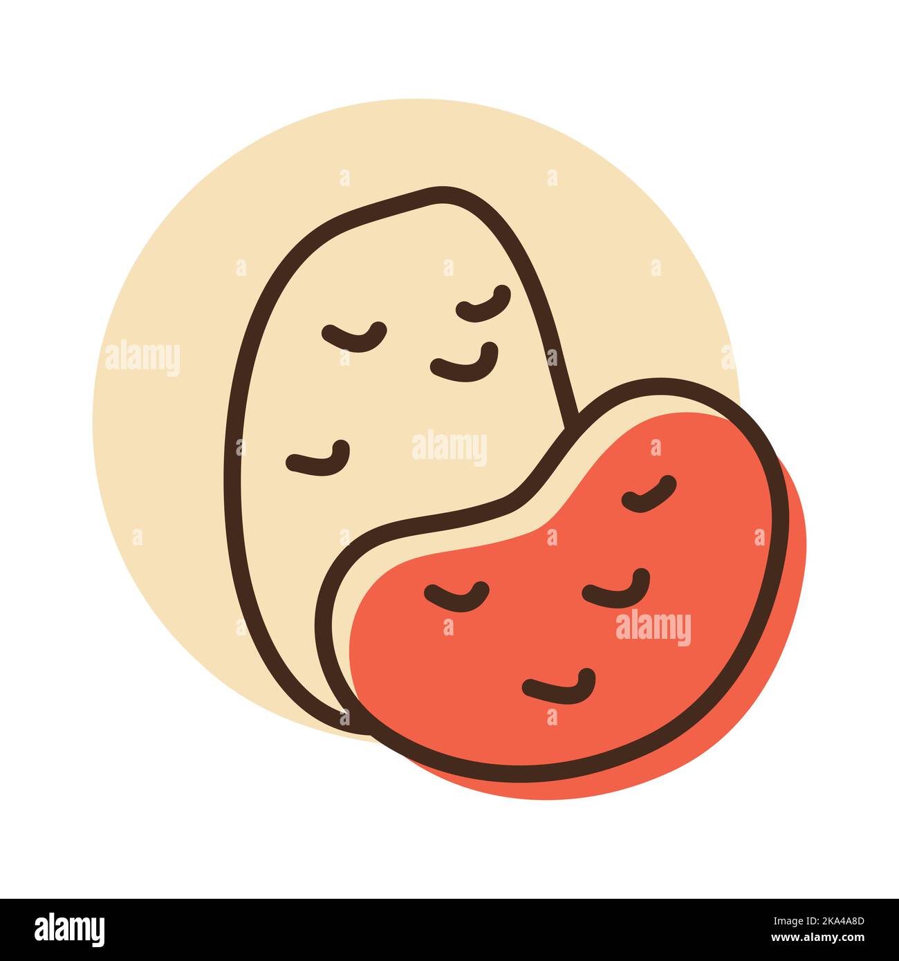 Potatoes isolated vector icon. Vegetable sign. Graph symbol for food ...