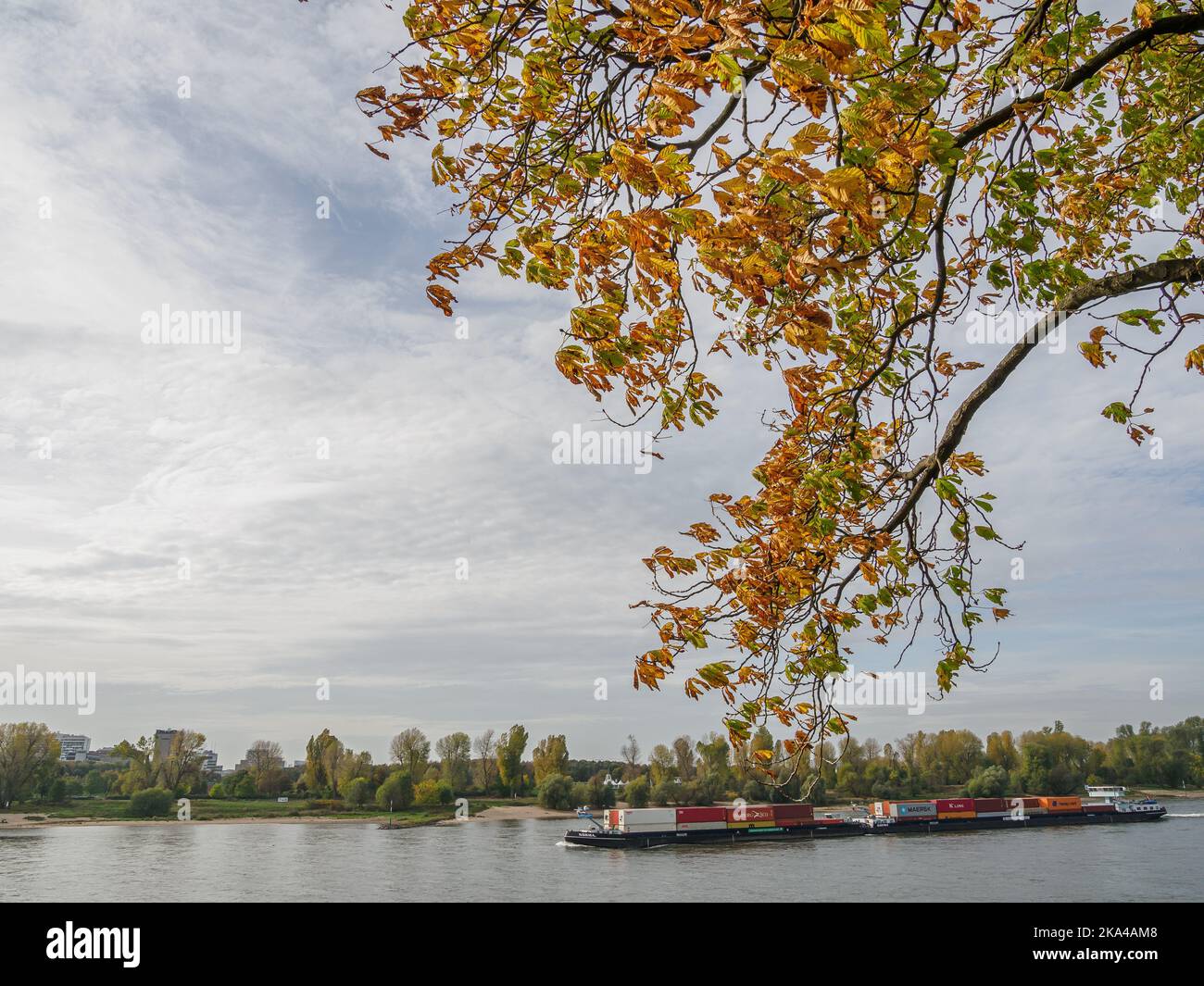 the city of Dusseldorf at the river rhine Stock Photo - Alamy