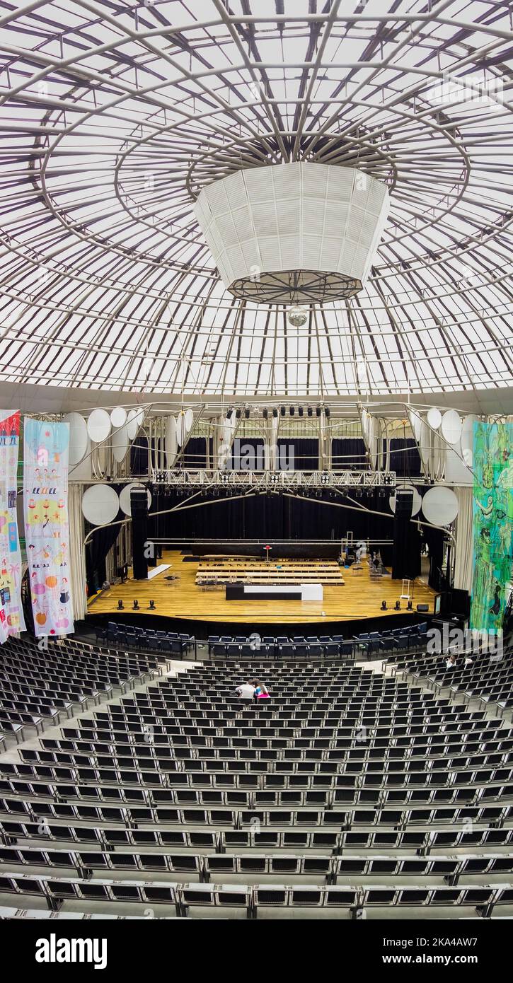 The wire opera house, or Opera de Arame, in Curitiba, Brazil. inside ...
