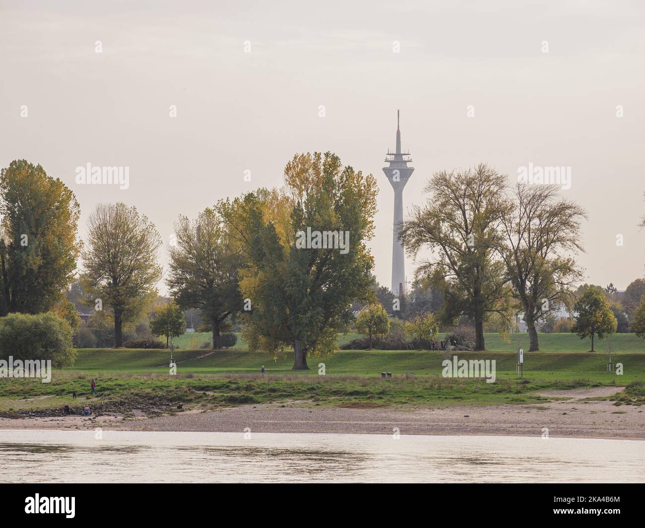the city of Dusseldorf at the river rhine Stock Photo - Alamy