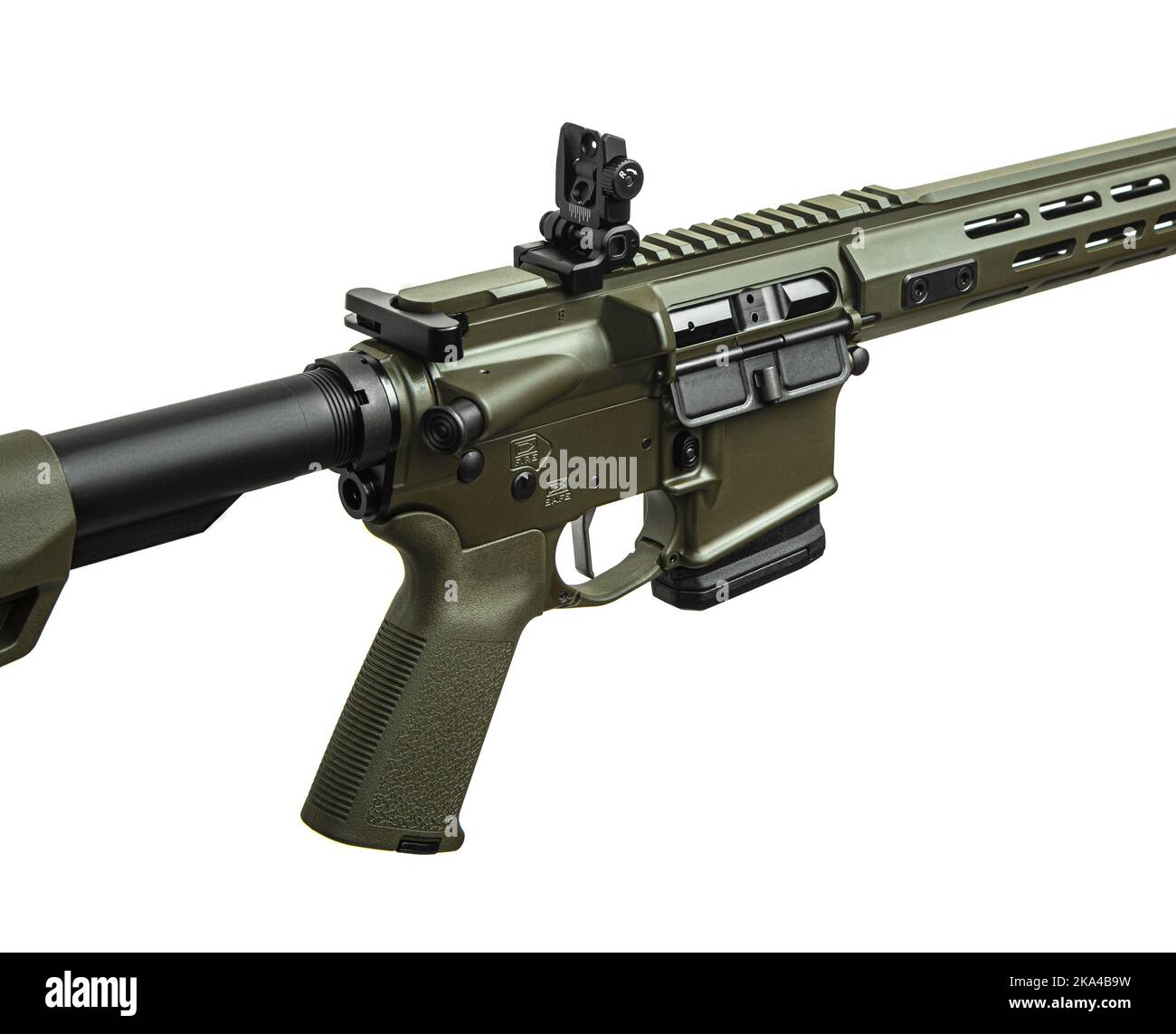 Modern automatic rifle isolated on white background. Weapons for police ...