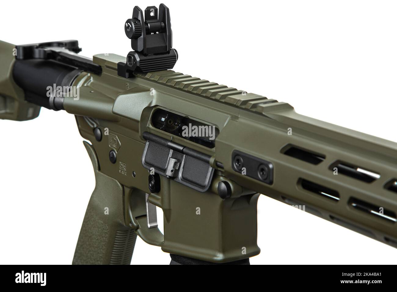 Modern automatic rifle isolated on white background. Weapons for police ...