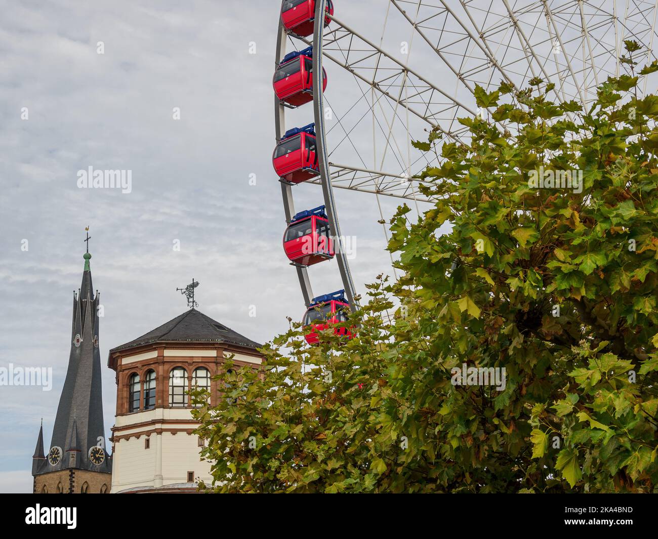 the city of Dusseldorf at the river rhine Stock Photo - Alamy