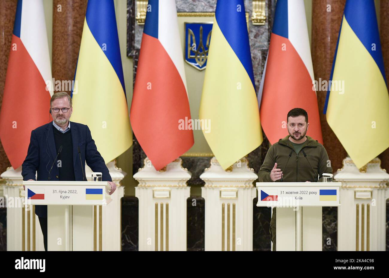 KYIV, UKRAINE - OCTOBER 31, 2022 - President of Ukraine Volodymyr ...
