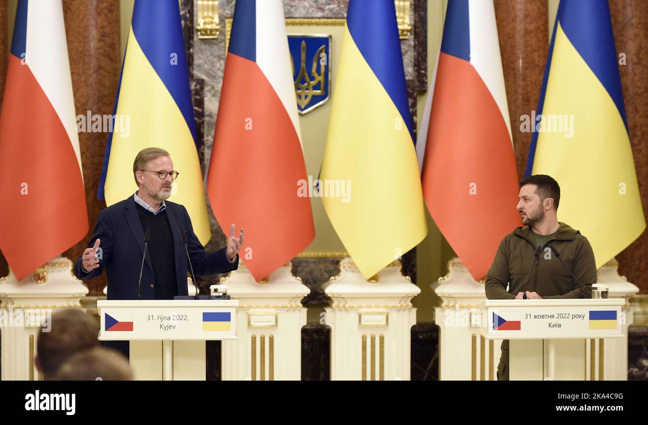 KYIV, UKRAINE - OCTOBER 31, 2022 - President of Ukraine Volodymyr ...