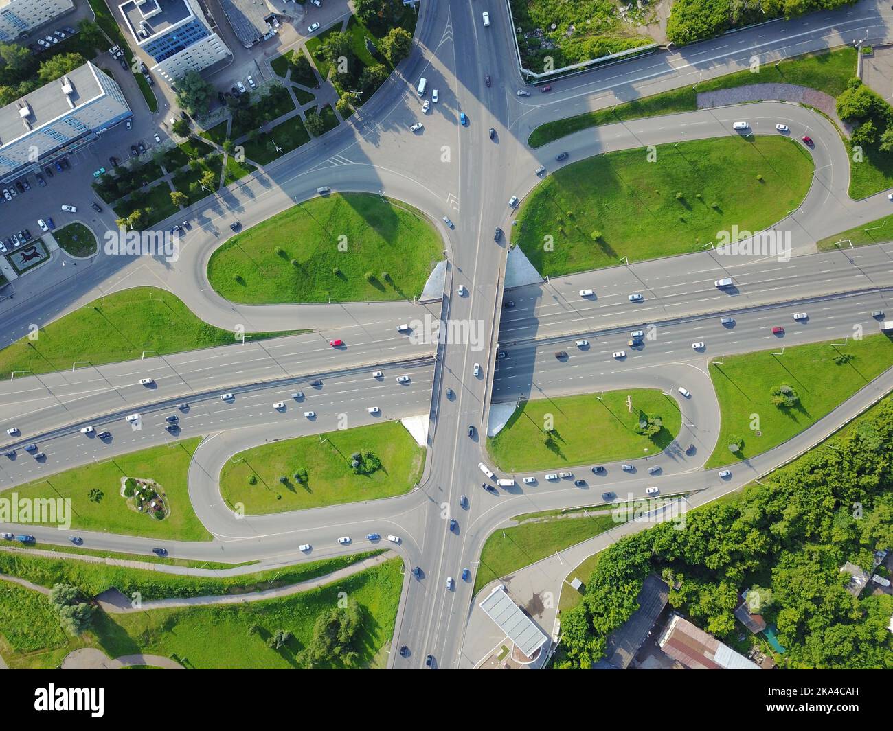 An aerial view of roads in New Zealand Stock Photo - Alamy