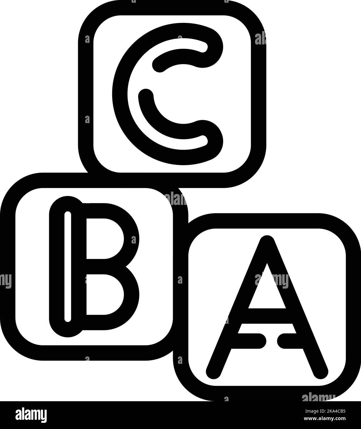 Abc cube icon outline vector. Childcare service. Kid daycare Stock ...