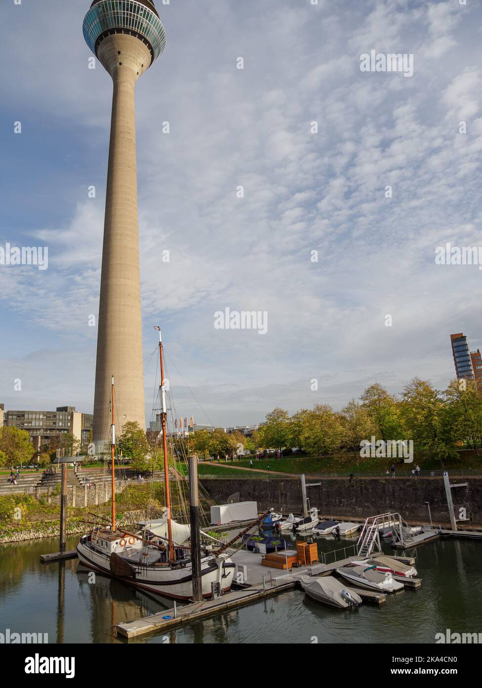 the city of Dusseldorf at the river rhine Stock Photo - Alamy