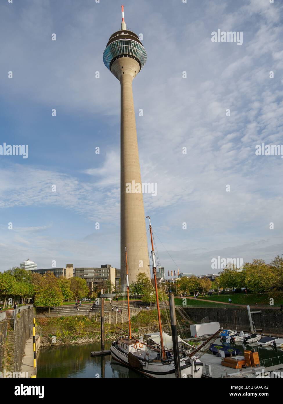 the city of Dusseldorf at the river rhine Stock Photo - Alamy