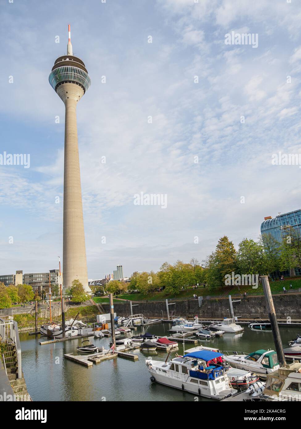 the city of Dusseldorf at the river rhine Stock Photo - Alamy