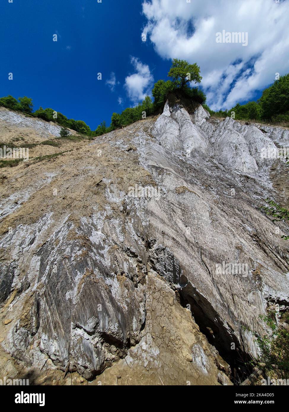 The salt canyon from Praid resort - Romania, seen from above, aerial ...