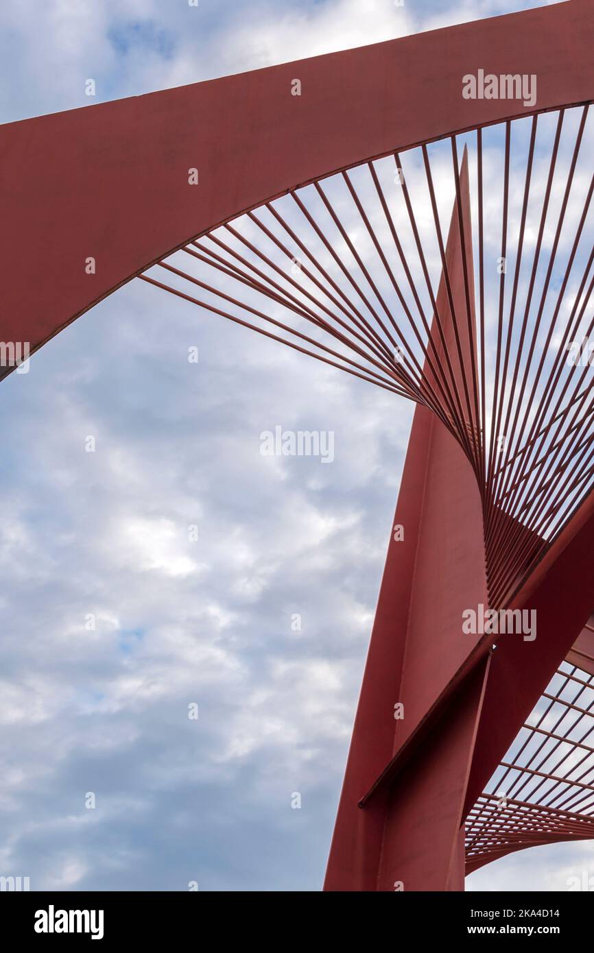 Minimalist metal structure on display as part of the city's ...