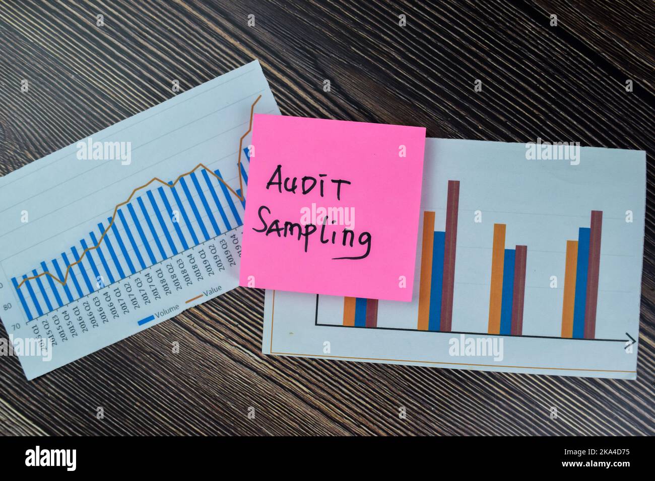Concept of Audit Sampling write on sticky notes isolated on Wooden ...