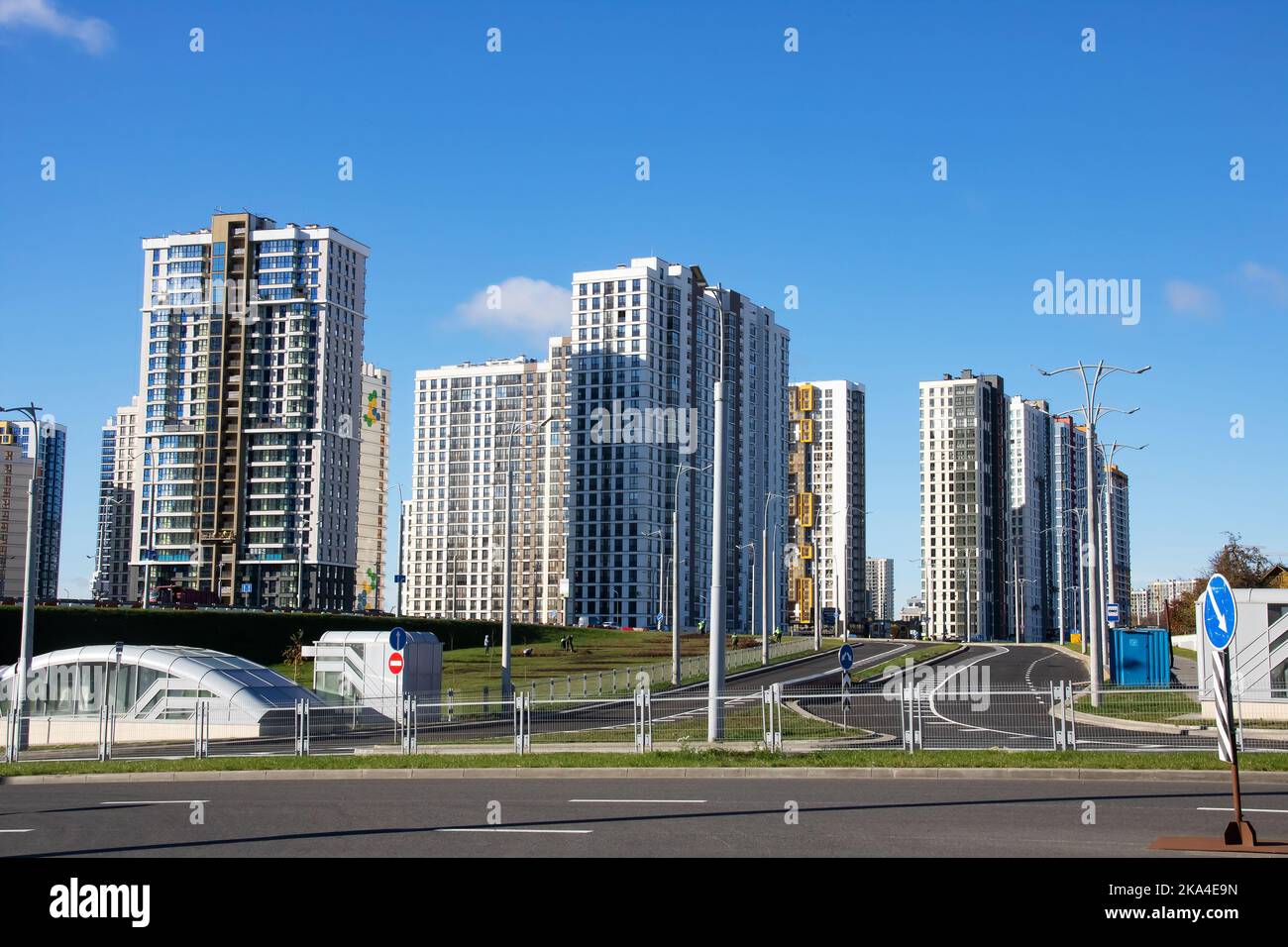Belarus, Minsk - 20 october, 2022: Modern houses in Minsk world in ...