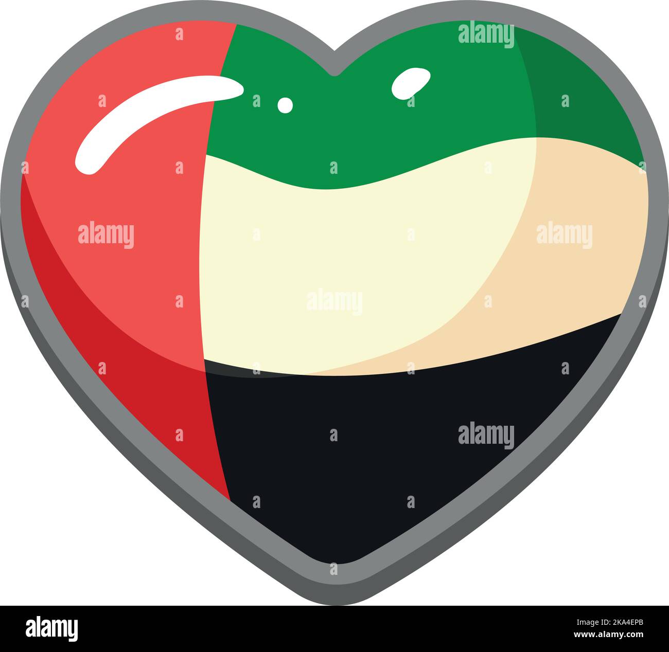 UAE flag in heart Stock Vector Image & Art - Alamy