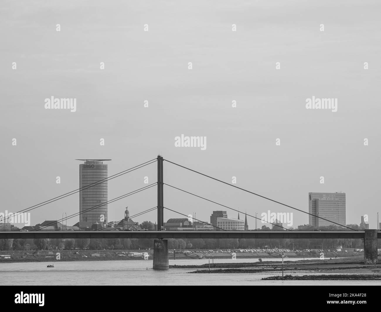 the city of Dusseldorf at the river rhine Stock Photo - Alamy