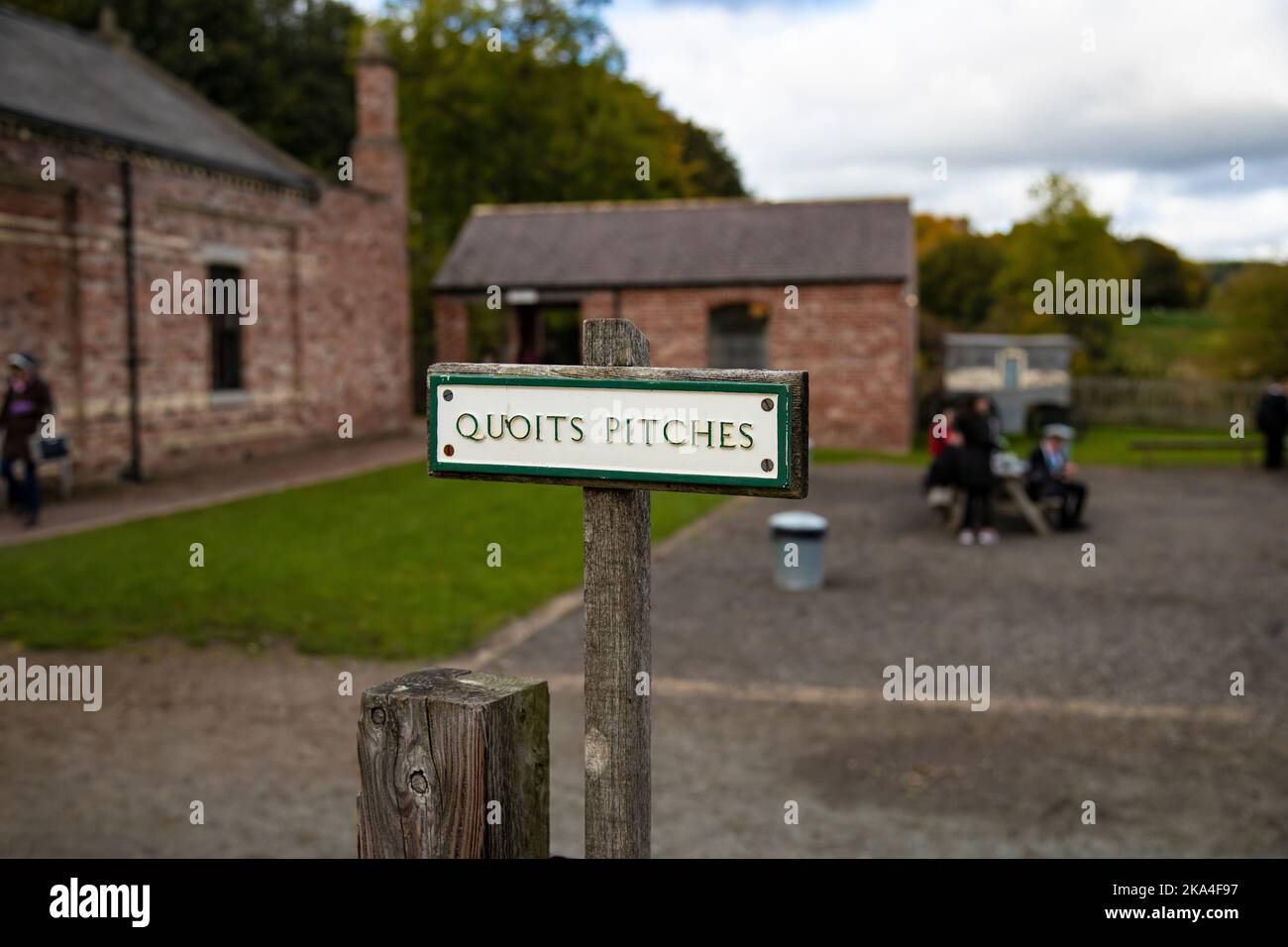 Reconstructed Quoits Pitches at Beamish Museum which involved an ...