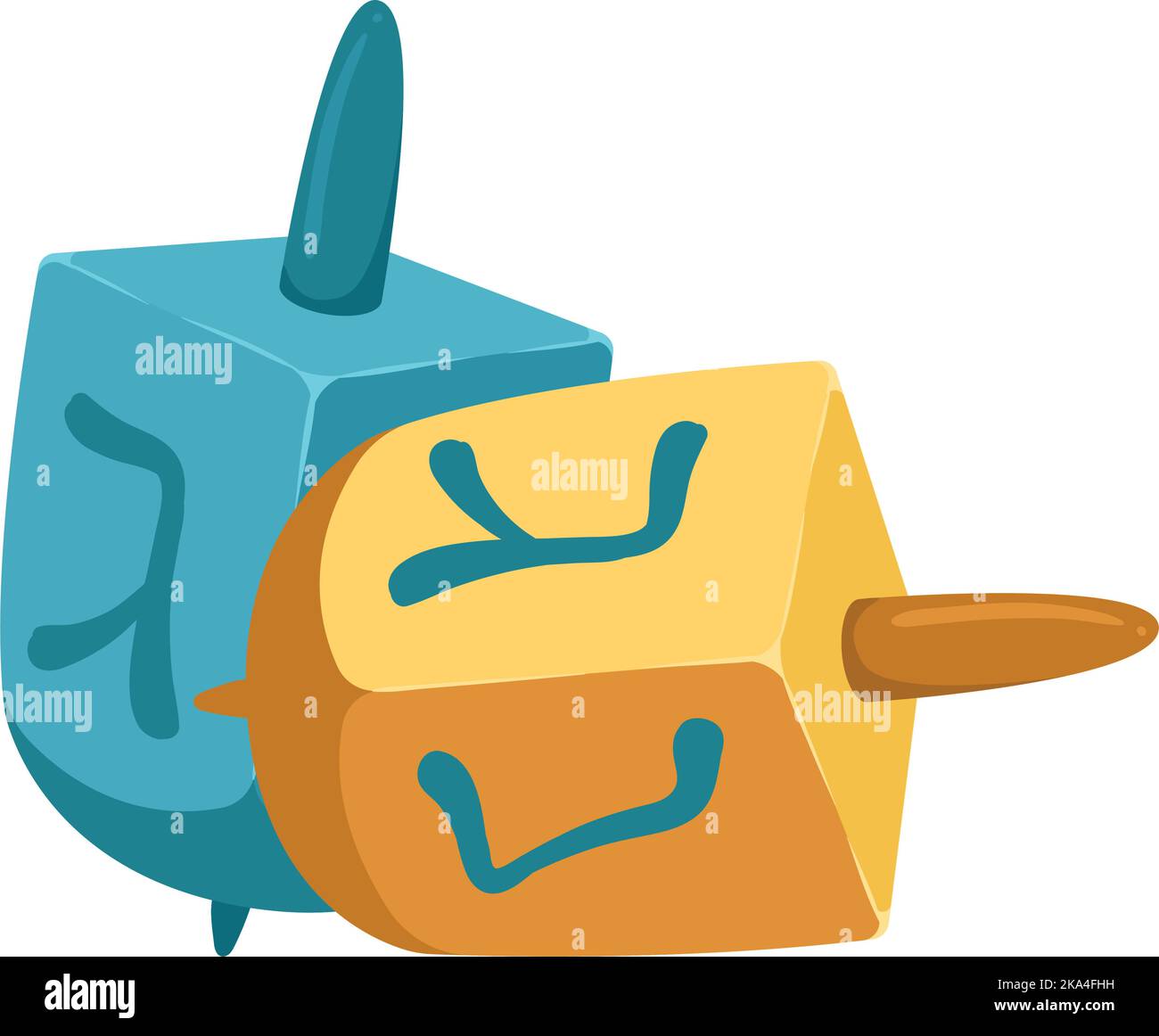 jewish dreidels wooden toys Stock Vector Image & Art - Alamy