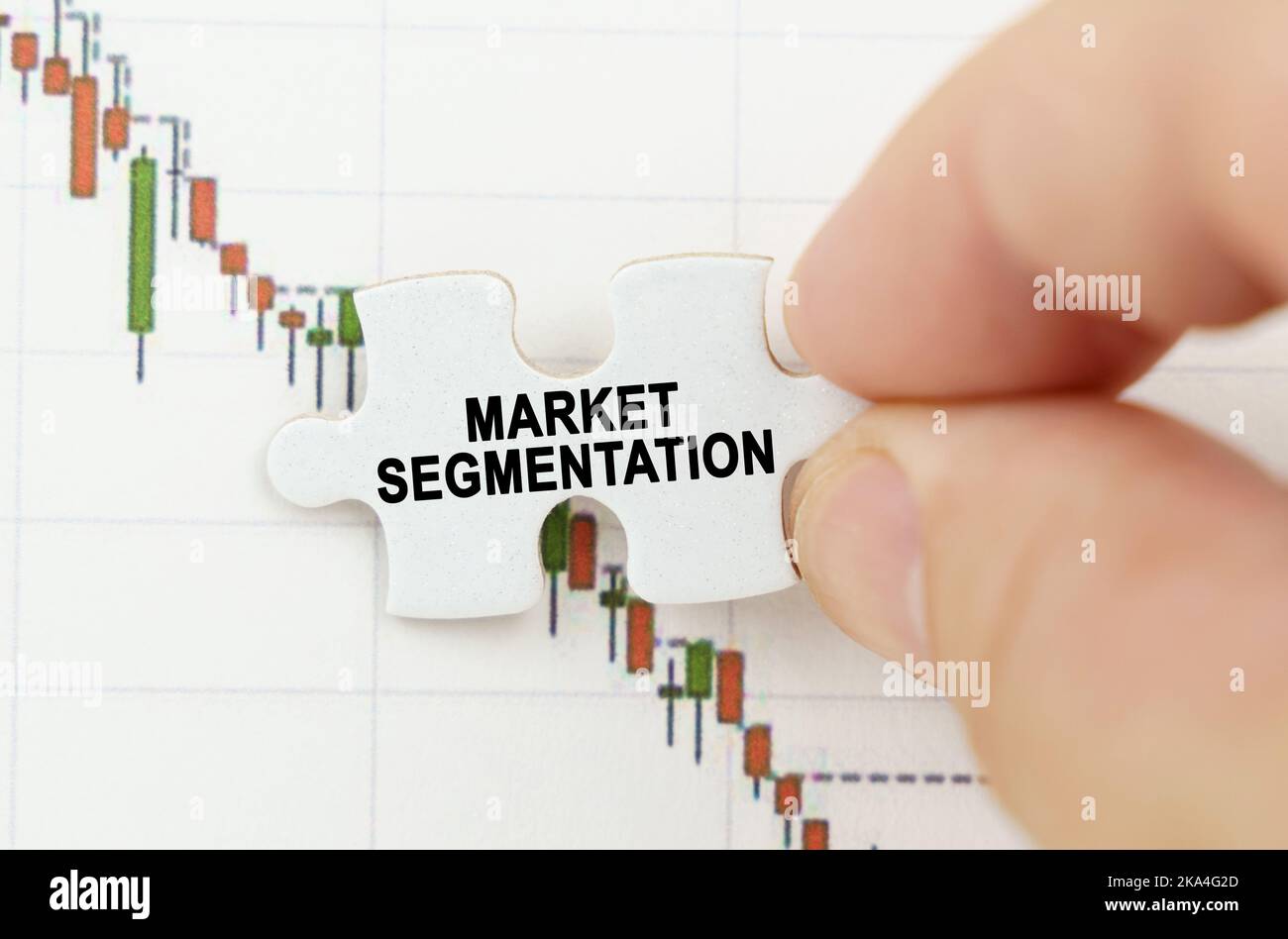Business concept. Against the background of the quotes chart, a puzzle ...