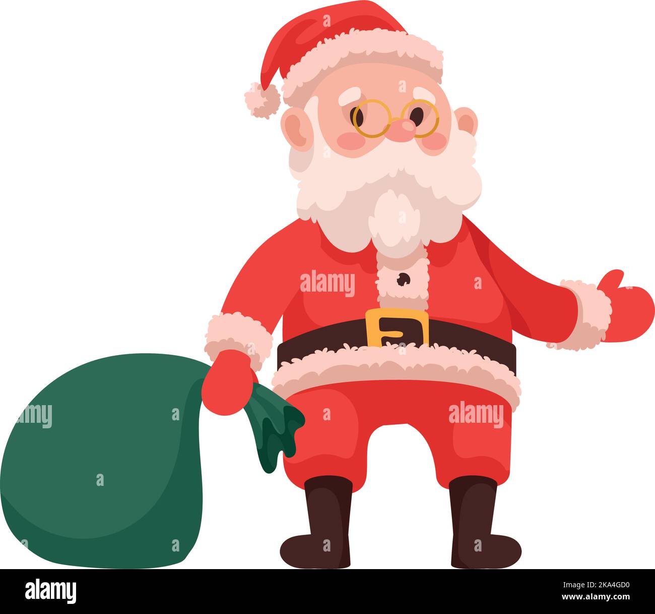 santa claus with sack Stock Vector Image & Art - Alamy