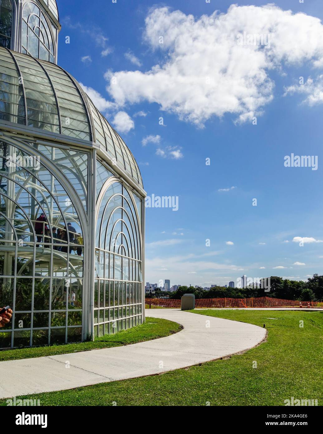 Botanical Garden in Curitiba, Parana State, Brazil. Glass greenhouse ...