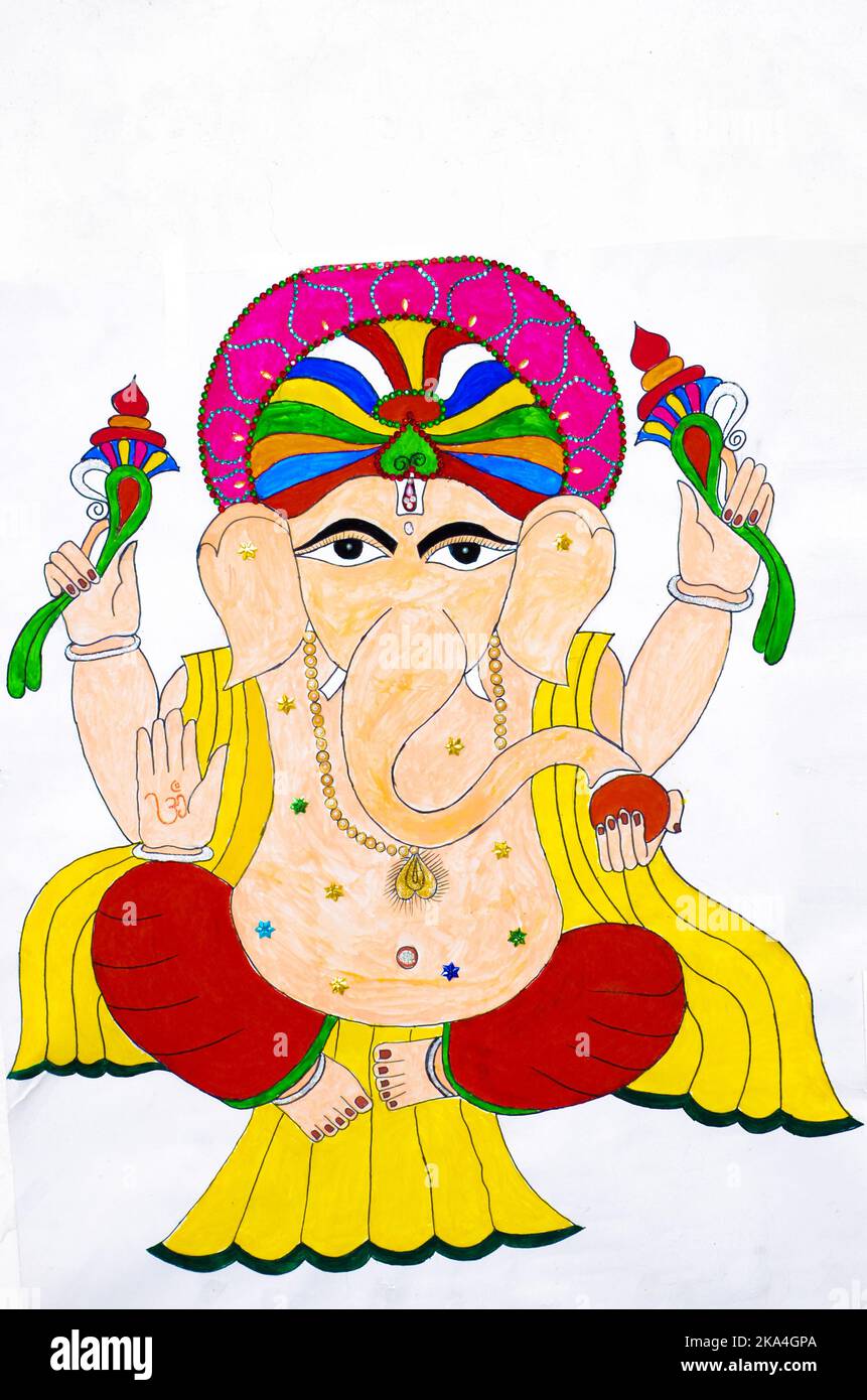 A vertical shot of a picture of Ganesha Stock Photo - Alamy