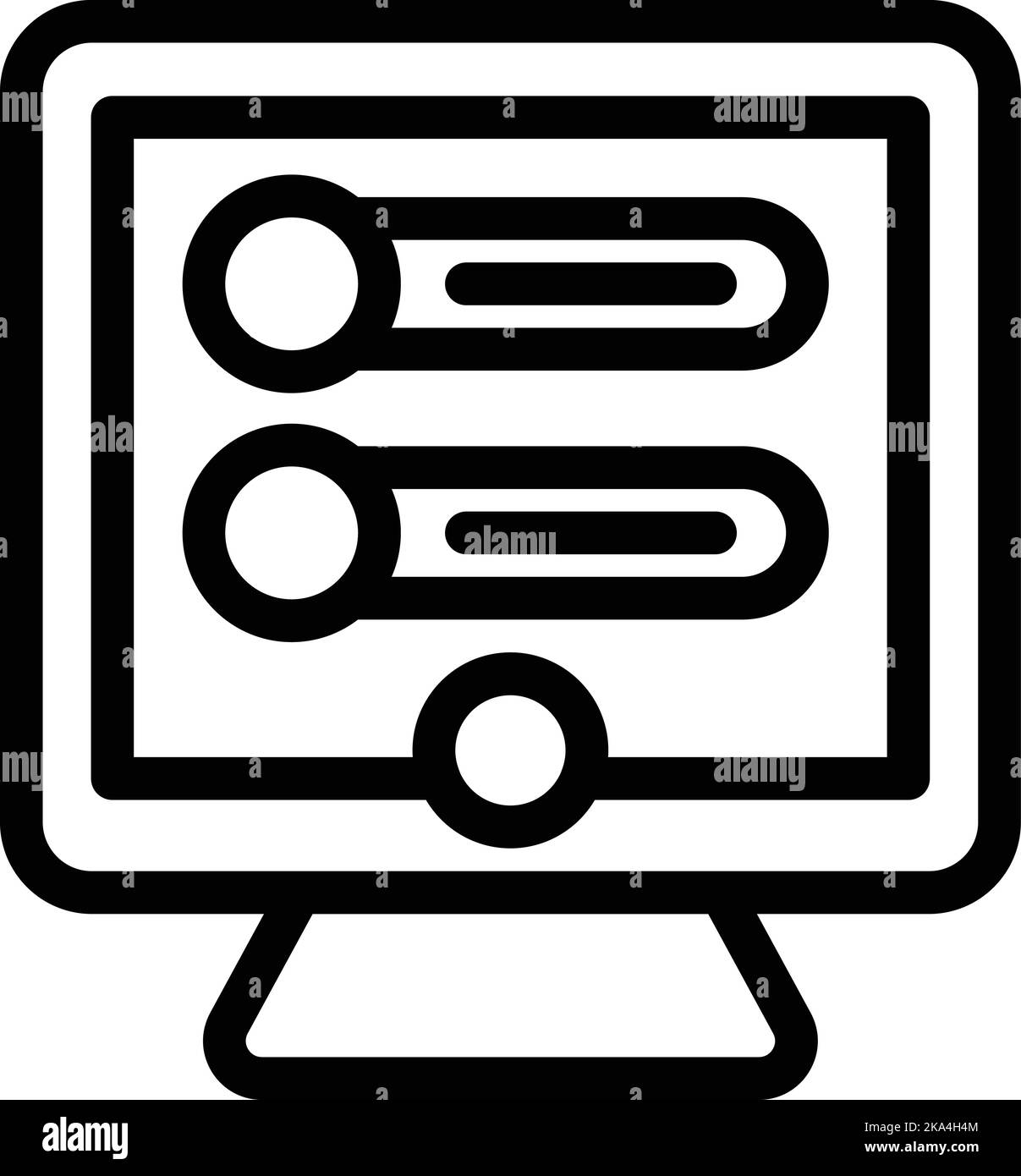 Election monitor icon outline vector. Vote poll. Paper public Stock ...