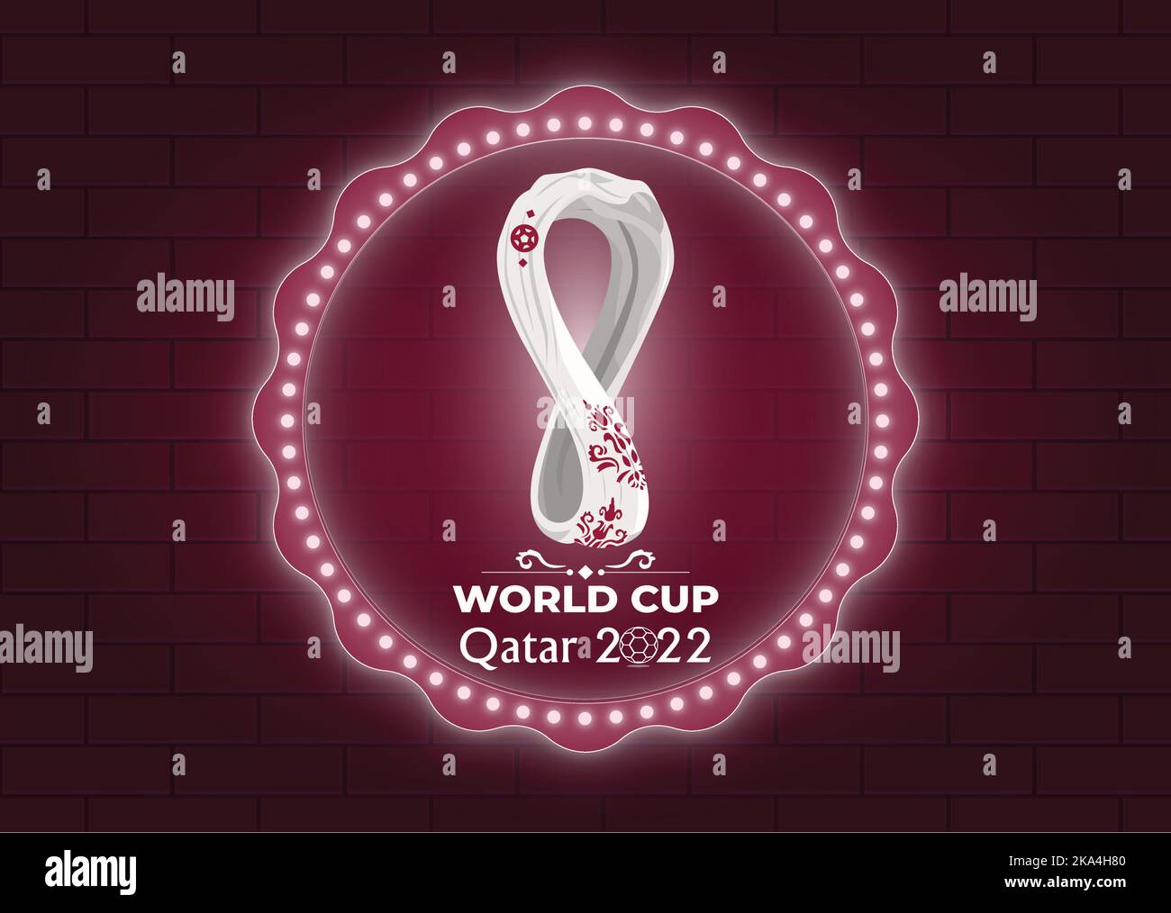 Soccer World Cup Logo in Dark Neon Background Stock Vector Image & Art ...