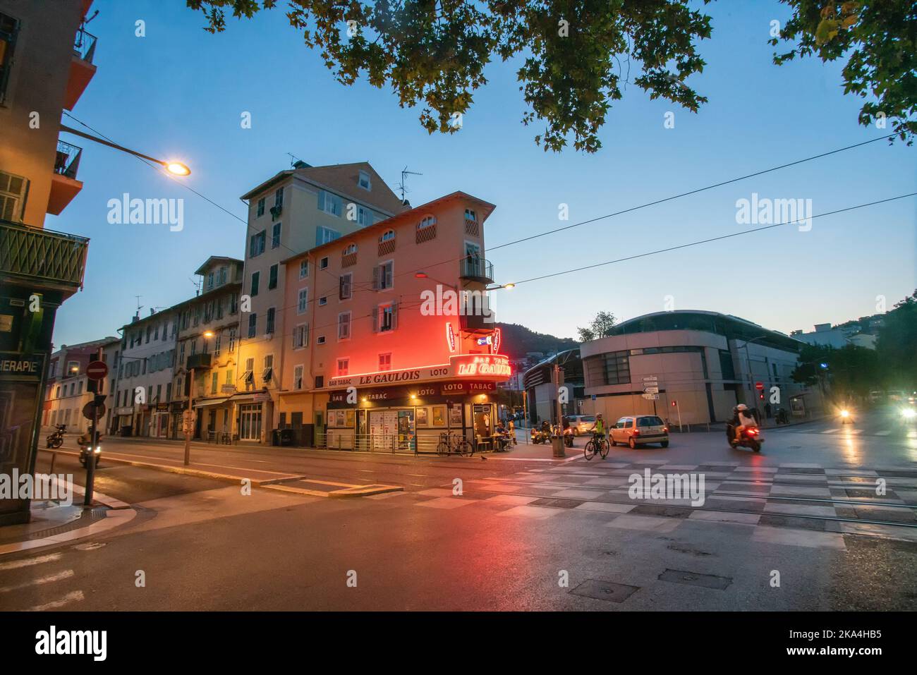 08-31-2022 Nice, France. Morning view on Nice city. Travel on French ...